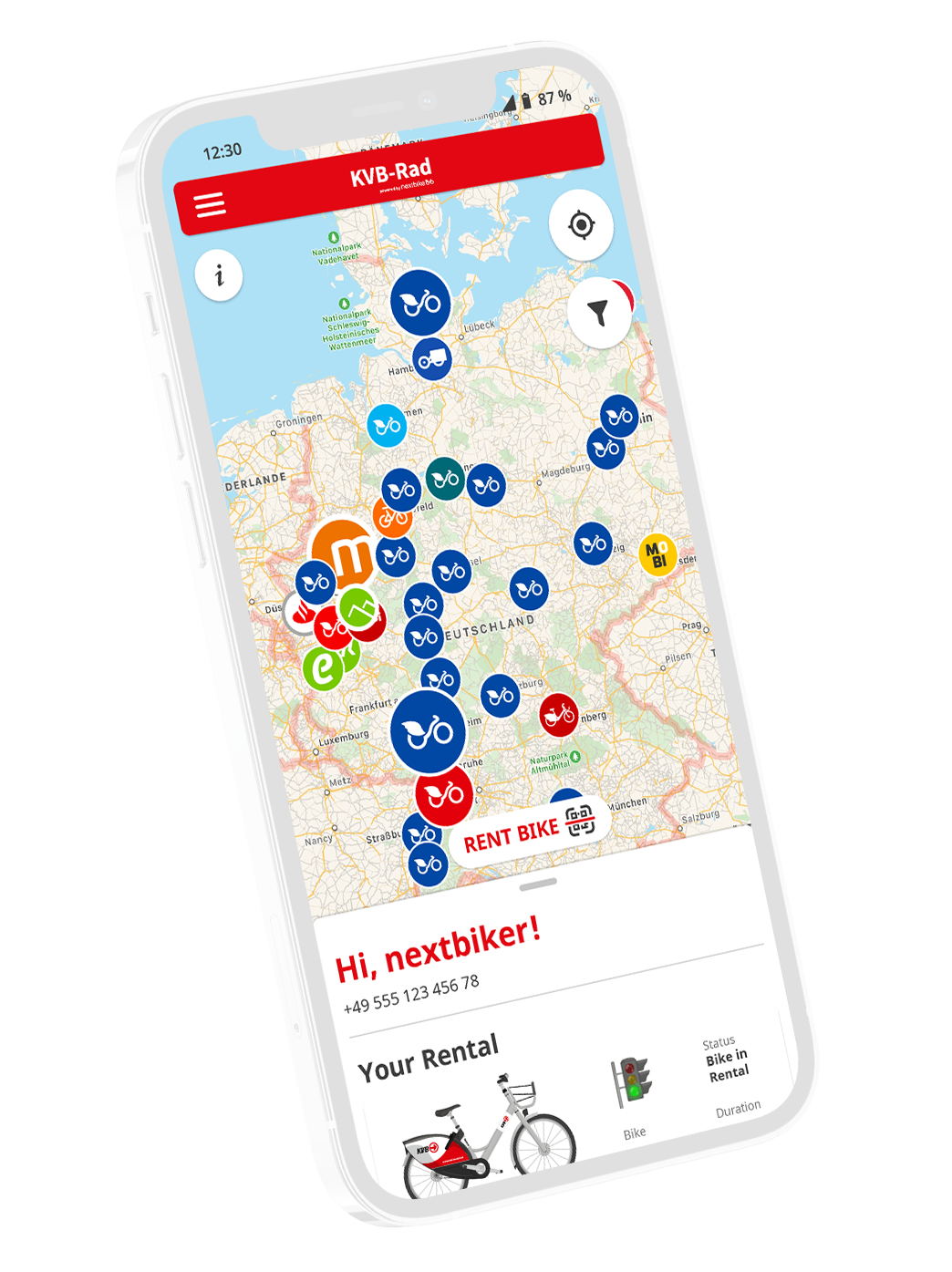 Bike Sharing in Cologne - easy bike rental - everywhere | KVB-Rad - KVB-Rad